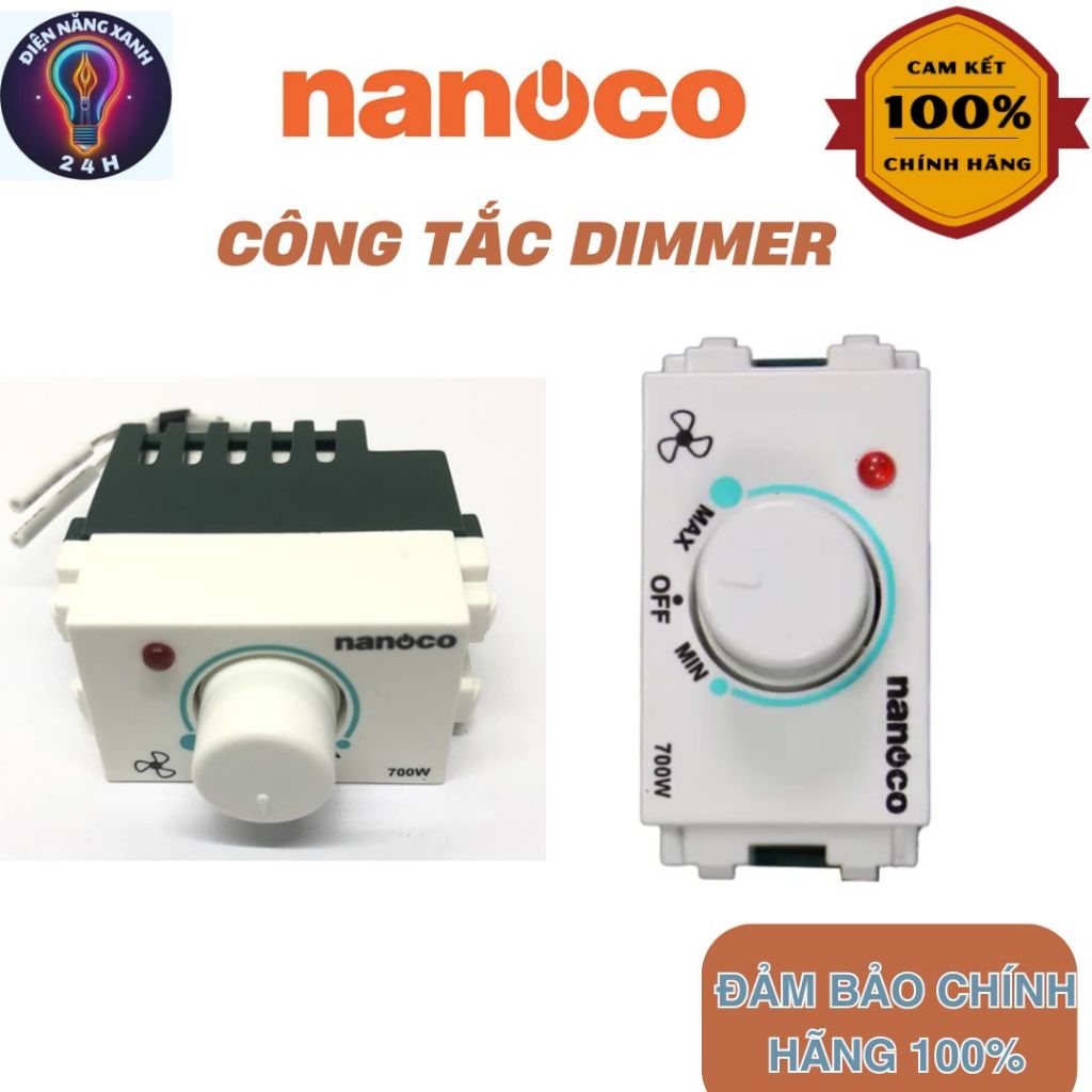 DIMMER, Công Tắc Điều Chỉnh Quạt & Đèn(NDF603WL/FDL603W) 700w, Chính ...