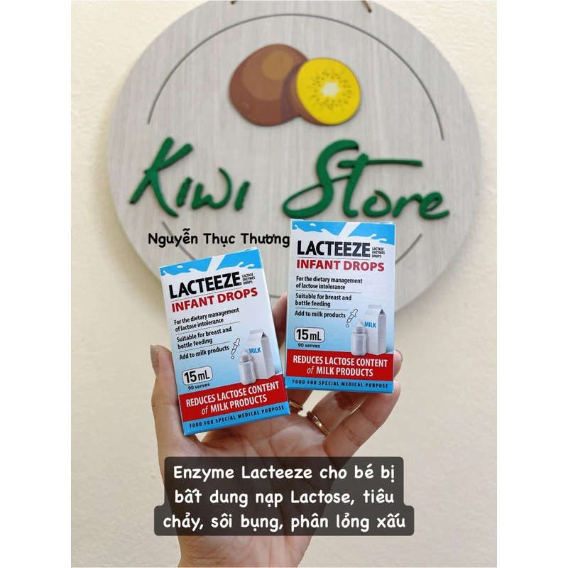 LACTEEZE ENZYME INFANT DROPS cho bé tiêu chảy, bất dung nạp Lactose 15 ...