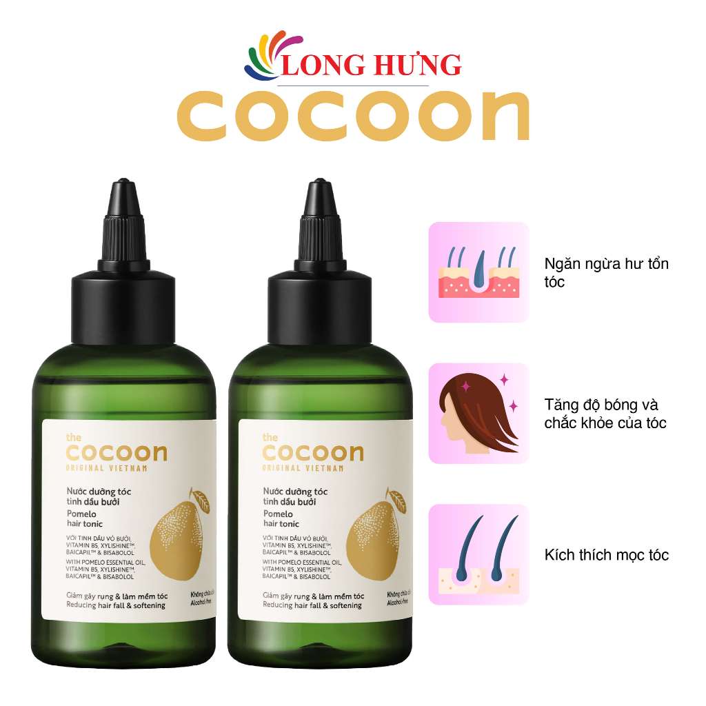 Combo nước dưỡng tóc tinh dầu bưởi Cocoon Pomelo Hair Tonic - 140ml ...