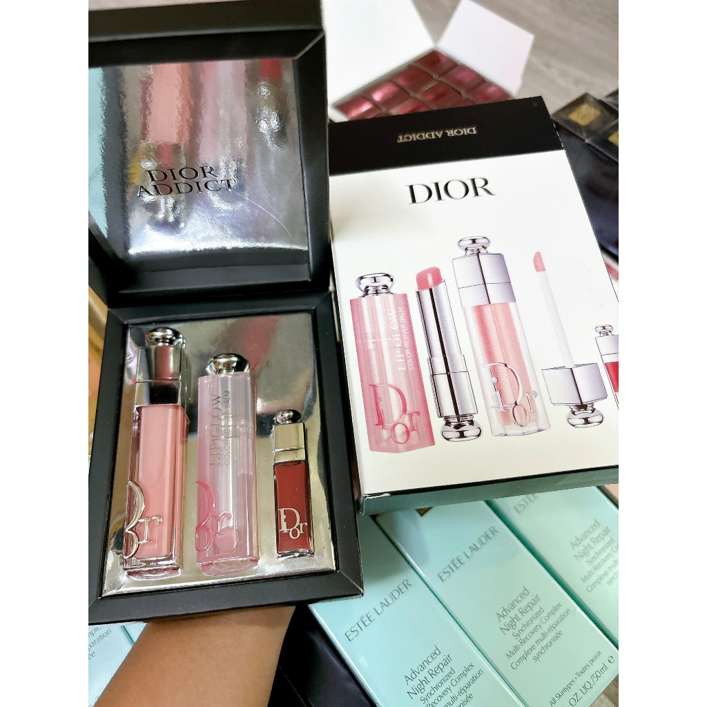 Set 3 Son Dior Maximizer 001 - Lip Glow 001 - Maximizer 038 Mini Size ...