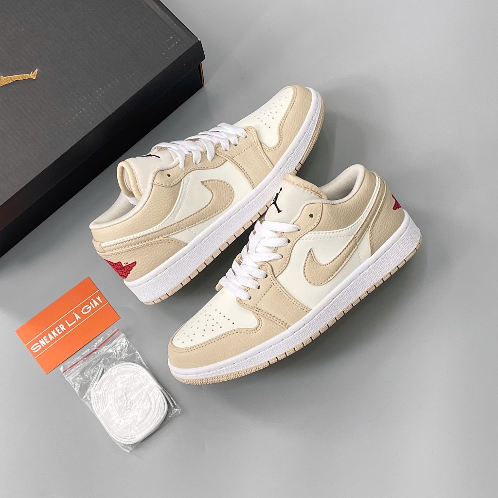 Giày Air Jordan 1 Low Sail Rattan University Red FB7168-121 BẢN HIGH ...