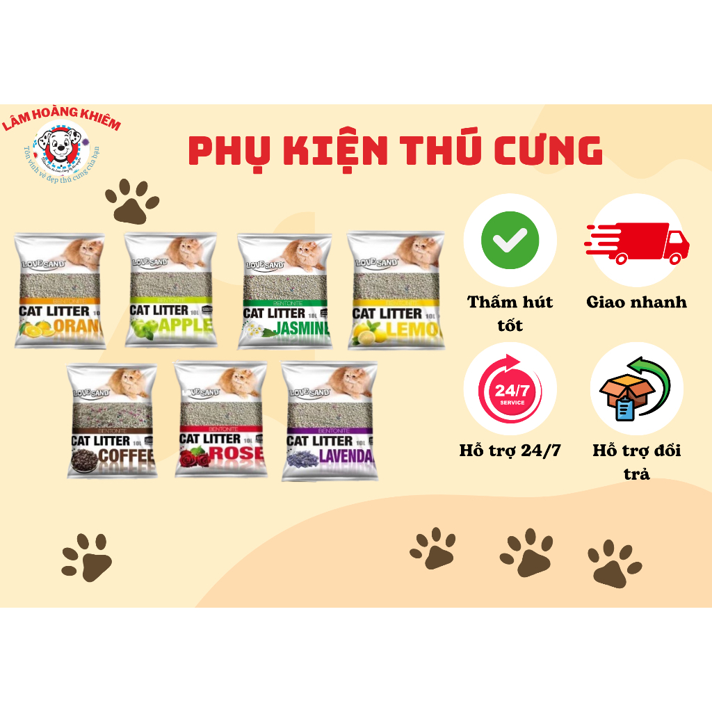 Cát vệ sinh cho chó mèo thú cưng LHK thấm hút tốt, vón cục nhanh - Cát ...
