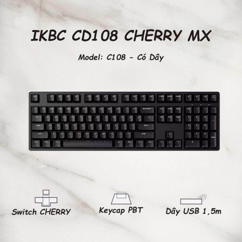 Bàn Phím Có Dây IKBC C108, C87 Switch Cherry | Shopee Việt Nam