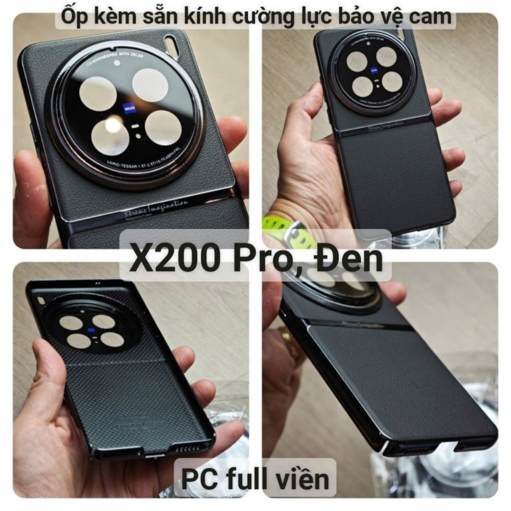 Ốp lưng da siêu mỏng PC cao cấp Xtreme Vivo X200 Pro mini X100 Ultra X100S X90 Plus + bảo vệ cam ...