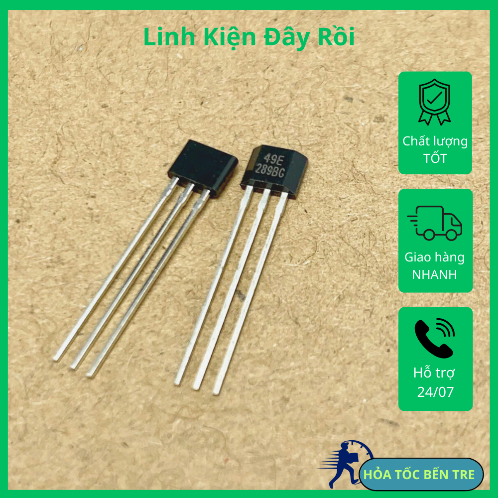 5 cái IC cảm biến hall từ trường 49E OH49E SS49E AH49E TO-92 | Shopee Việt Nam