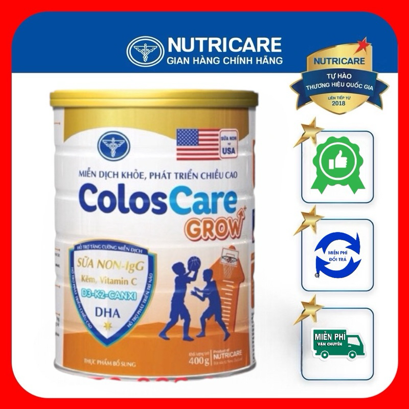 Sữa Nutricare ColosCare GROW+ lon 800g ( phát triển chiều cao tăng miễn ...