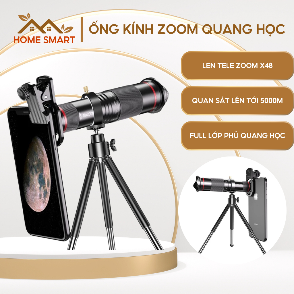 Ống kính zoom điện thoại di động Apexel, Lens Tele Photo X48 lần zoom ...