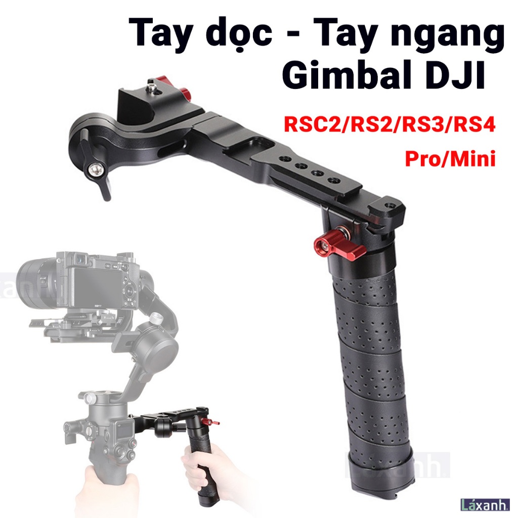Tay cầm ngang tay phụ tay xách tay cầm gimbal DJI Ronin RS2 RS2C RS3 RS4 Pro Mini nhôm CNC phủ ...