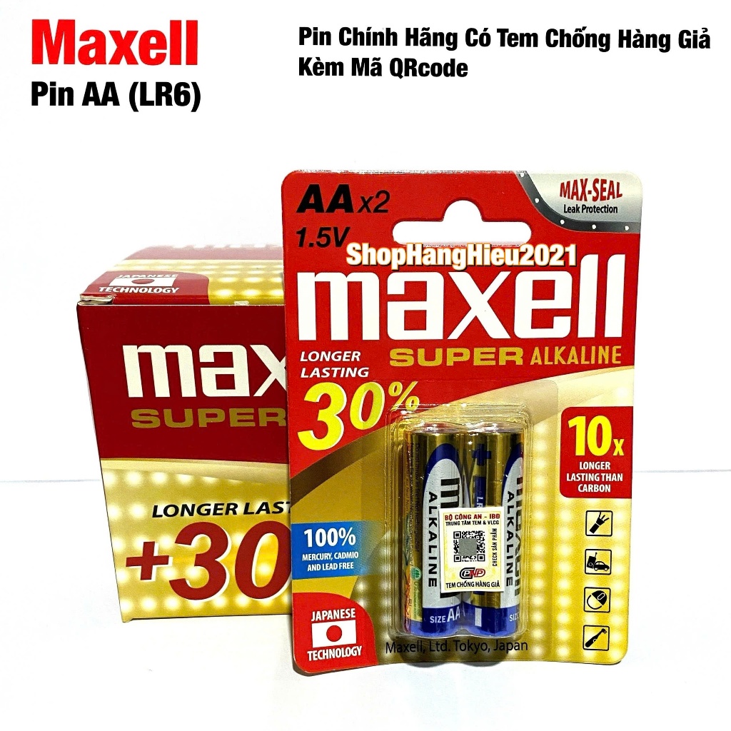 Hộp 24 Viên Pin AA / AAA Maxell Super Alkaline 1.5Volt Siêu Bền Dung ...
