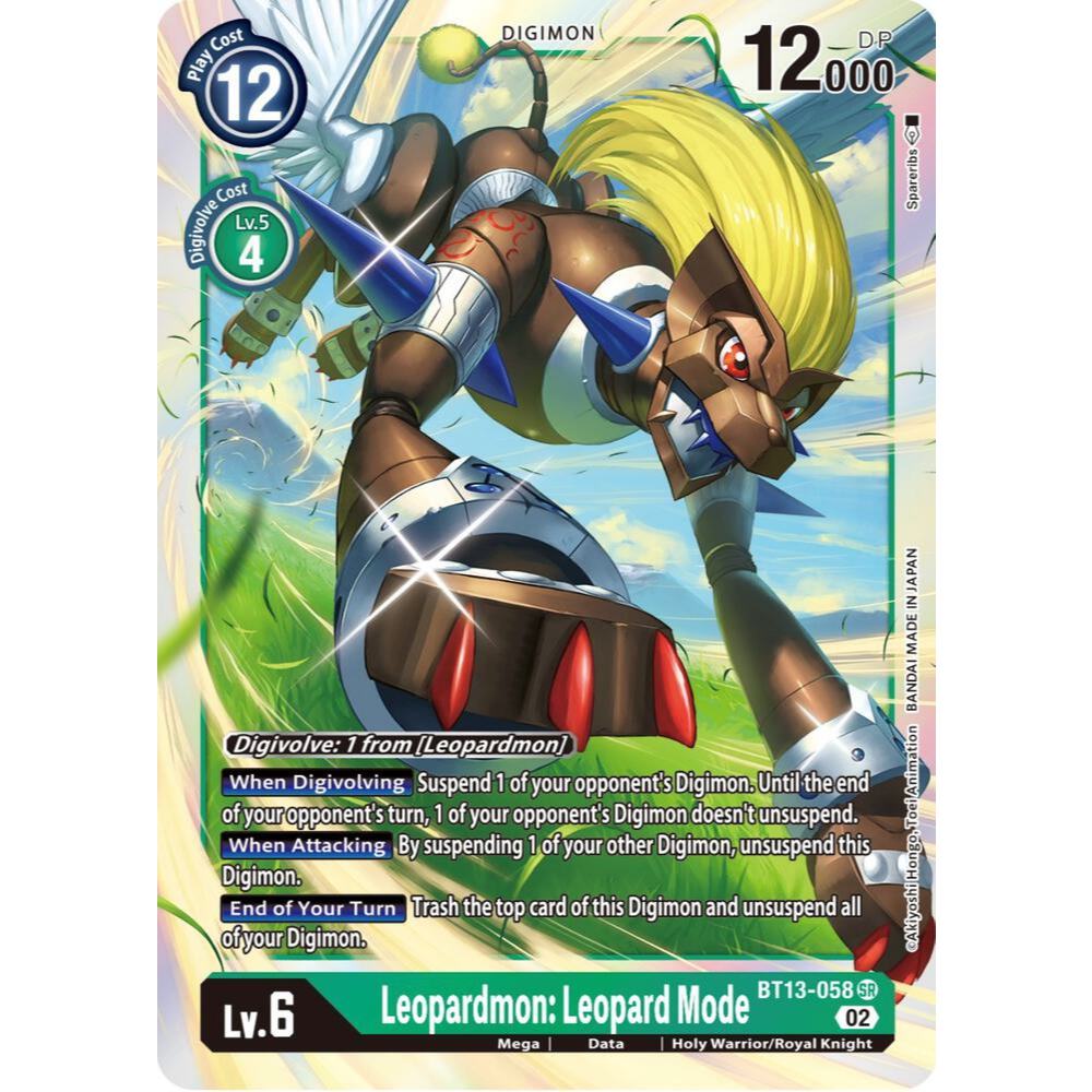 Thẻ Bài Digimon Mã BT13-058 - Leopardmon: Leopard Mode - Digimon ...