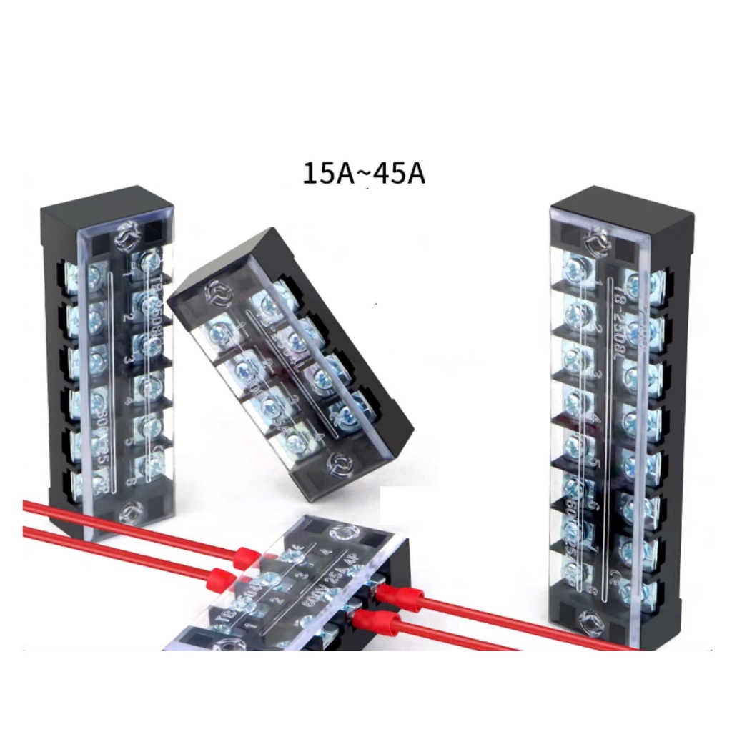 Cầu đấu điện Domino Đủ Kích Cỡ, TB15 và TB45, 15A và 45A: 4P; 6P; 12P | Shopee Việt Nam