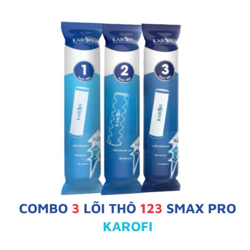 Bộ lõi lọc nước thô 123 SMAX Pro Karofi - Hàng chính hãng, lắp được cho ...