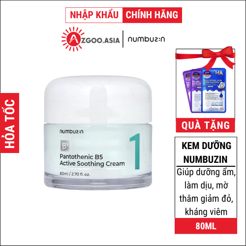 Kem Dưỡng Numbuzin No.1 Pantothenic B5 Active Soothing, Cream Làm Dịu ...