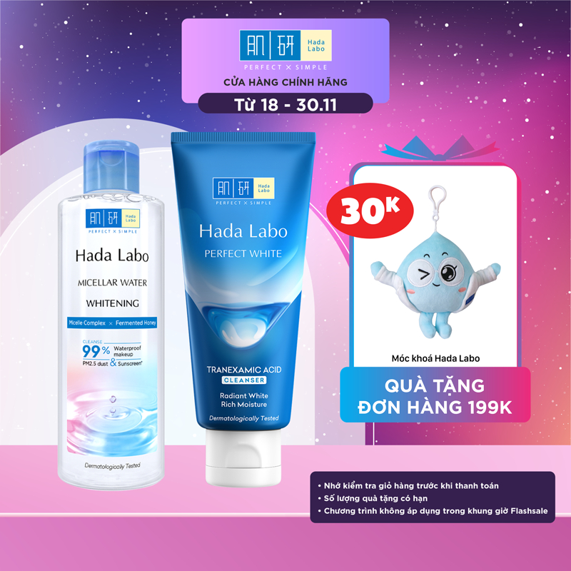 [VB] Combo làm sạch dưỡng trắng: Sữa rửa mặt Hada Labo Perfect White ...
