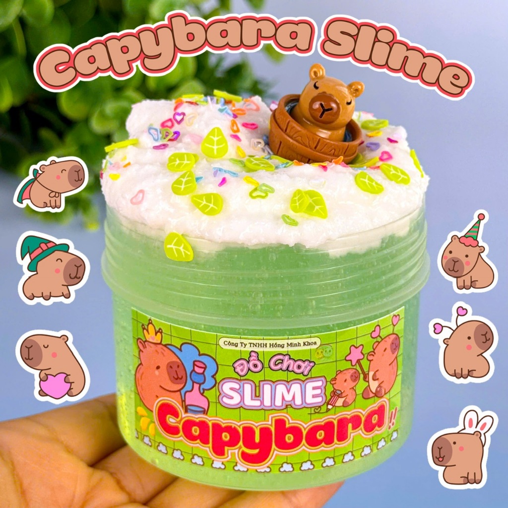 DandB Slime - CAPYBARA Slam Trong Suốt Màu Xanh Lá Tự Trang Trí Đồ Chơi ...