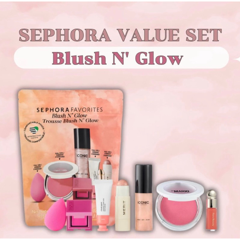 Tách set - Sephora Blush N' Glow Blush Makeup Value Set | Shopee Việt Nam