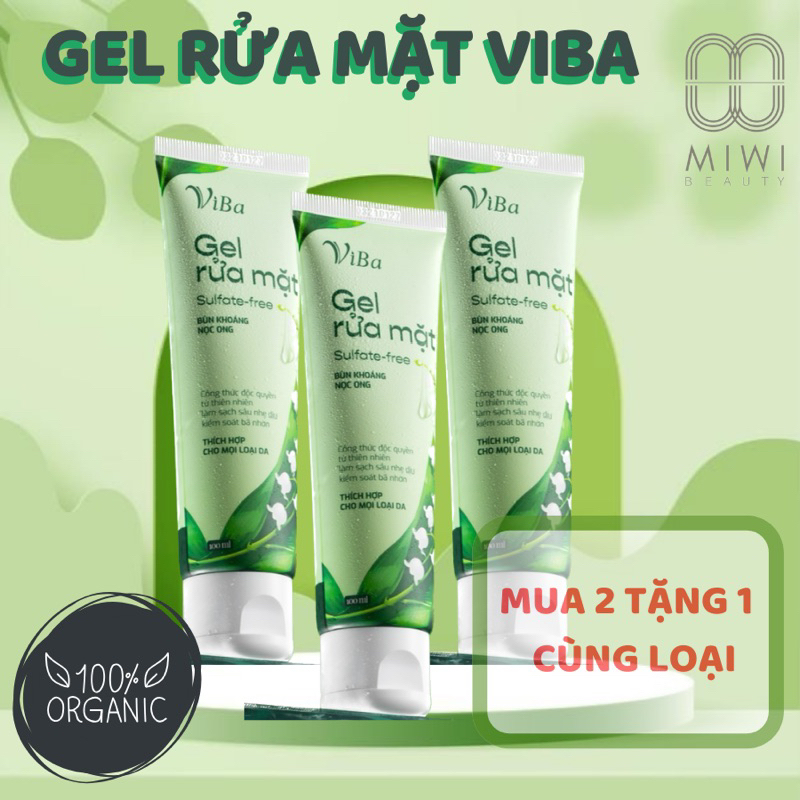 [VIBA] Gel rửa mặt Sulfate-Free Bùn Khoáng Nọc Ong | Shopee Việt Nam