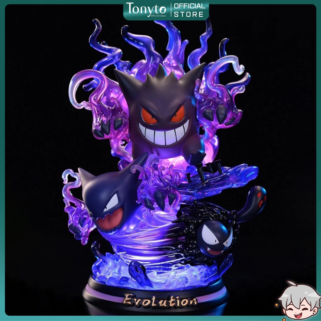 [CÓ LED] Mô Hình Pokemon Gengar Tiến Hóa Các Cấp Cao 25cm Fullbox | Mô ...