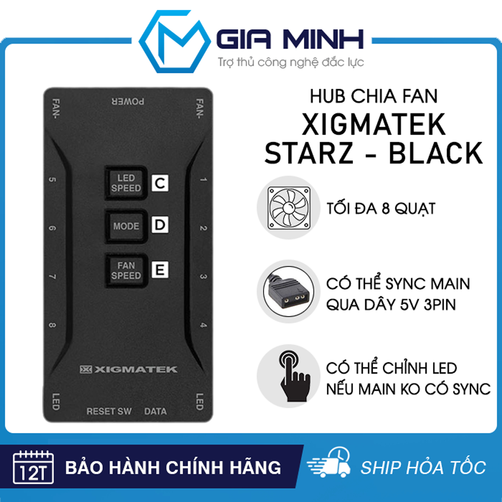 Hub Điều Khiển Fan Xigmatek STARZ Black - Hàng Chính Hãng - Bảo Hành 12 Tháng | Shopee Việt Nam