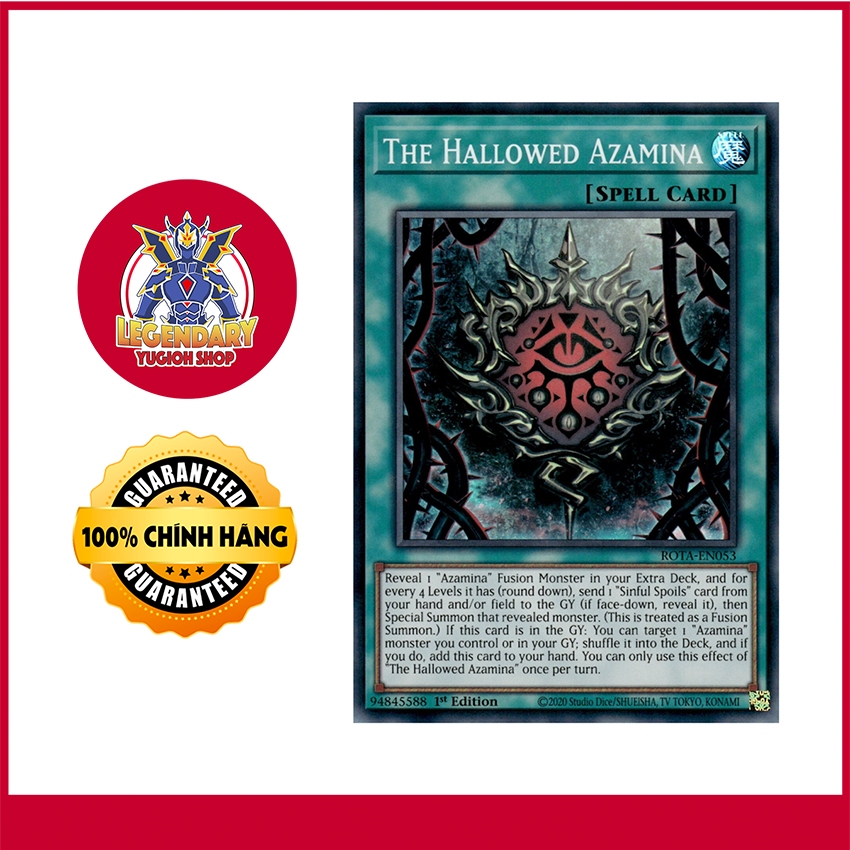 [Thẻ Bài Yugioh Chính Hãng] The Hallowed Azamina | Shopee Việt Nam