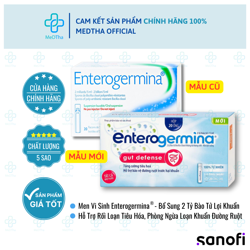 Enterogermina - Men Vi Sinh Cho Bé, Cân Bằng Hệ Vi Sinh Đường Ruột, Giảm Tiêu Chảy, Rối Loạn ...