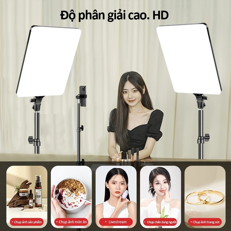 (HỎA TỐC HCM) Đèn Led Livestream Bảng Chữ Nhật Size RL24,RL19,RL6 Trợ ...