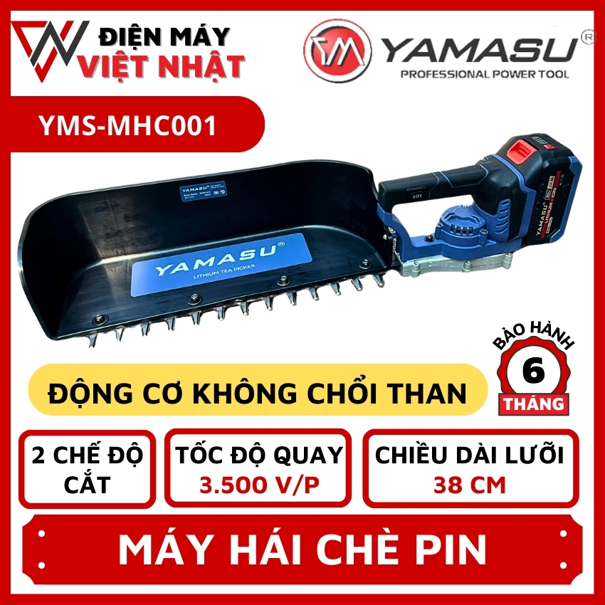 Máy cắt hái chè Yamasu 21V YMS-MHC001 đa năng tiện lợi, 2 chế độ cắt. tốc độ quay 3.500v/p, hàng ...
