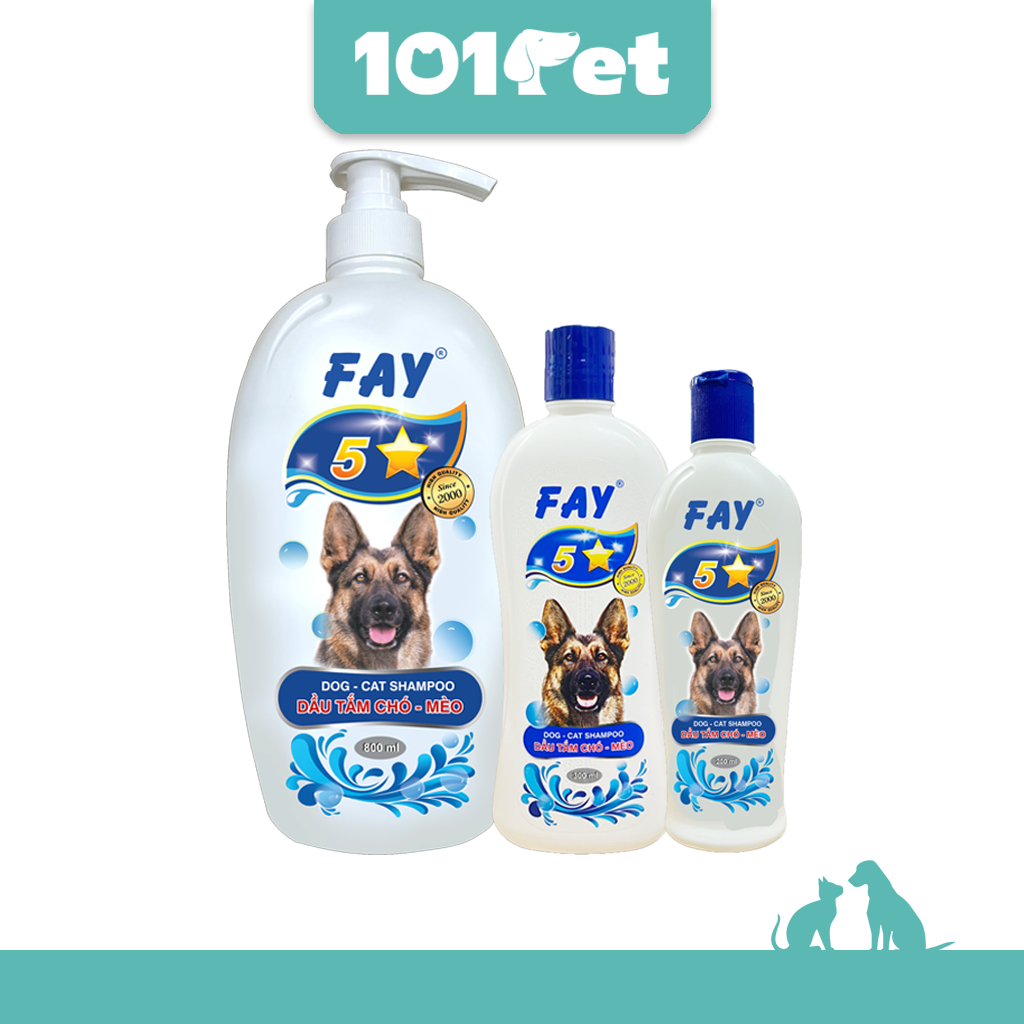 Sữa Tắm Chó Mèo FAY 5 Sao Chính Hãng Hỗ Trợ Sạch Ve Rận, Dầu Tắm Chó ...