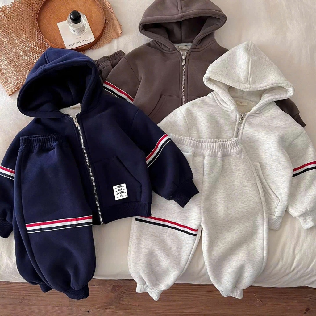 SET BỘ QUẦN ÁO THỂ THAO THOM CHẤT NỈ BÔNG CHO BÉ 8-18KG | Shopee Việt Nam