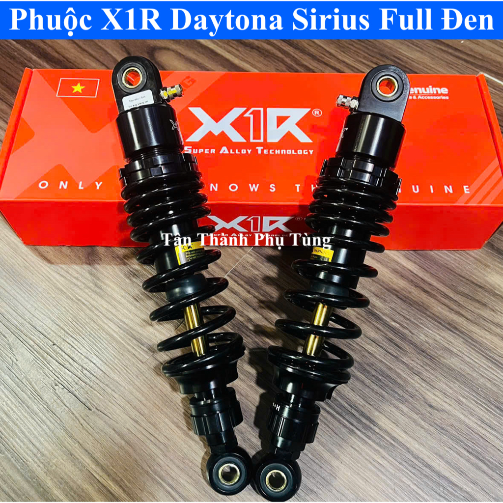 Phuộc X1R Daytona gắn xe Sirius Full đen ty vàng chính hãng | Shopee ...