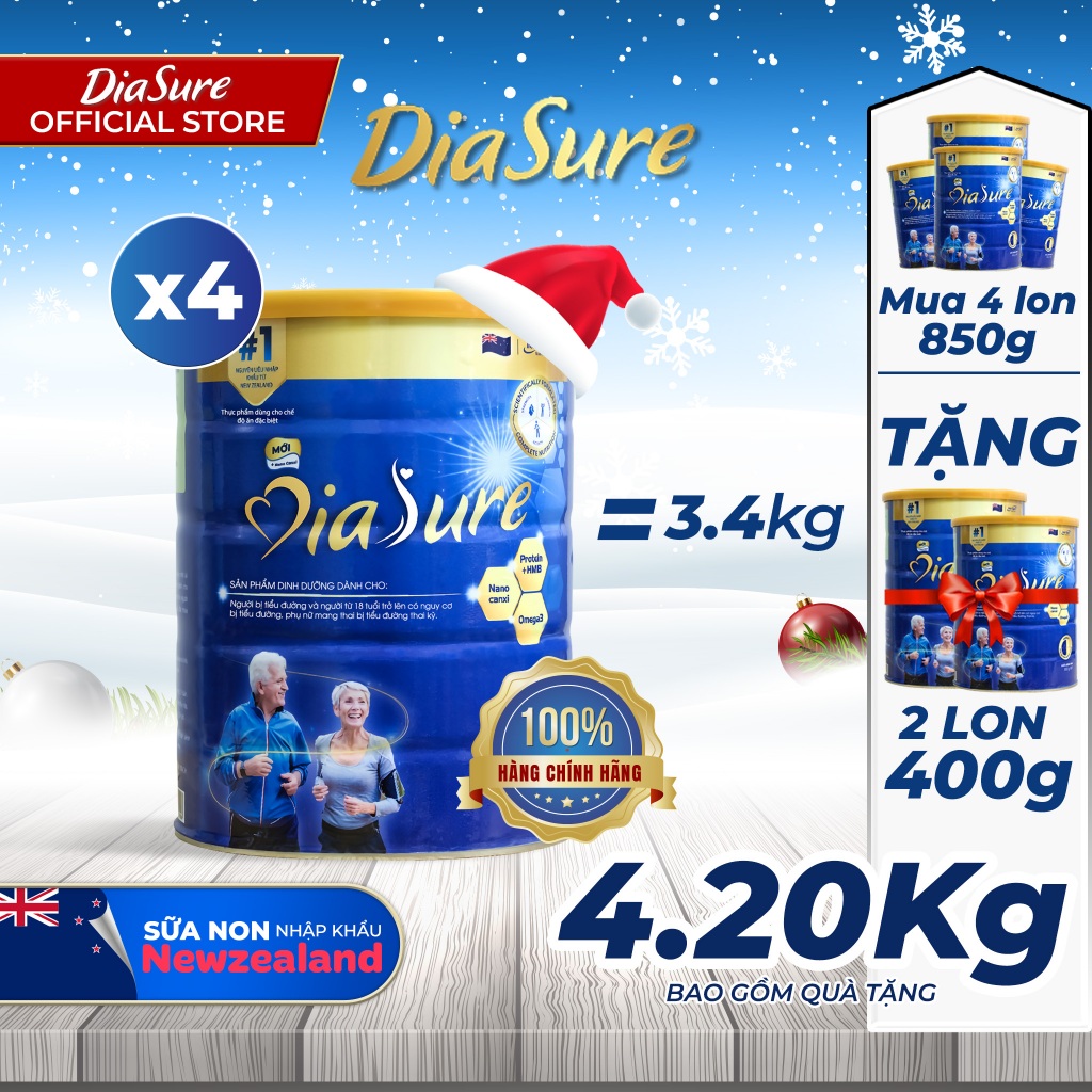 Sữa Non Tiểu Đường DiaSure (Mua 4 Tặng 2 Lon 400G ) Sữa Chuyên Biệt ...