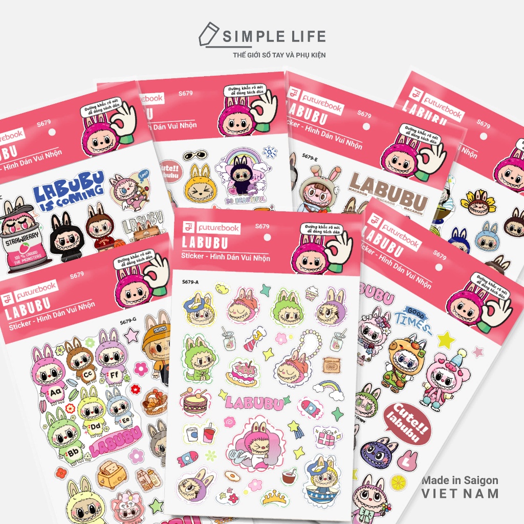 [Bộ 2] Sticker Labubu Nhãn Dán Hoạt Hình Dễ Thương Trang Trí Sổ Tay ...