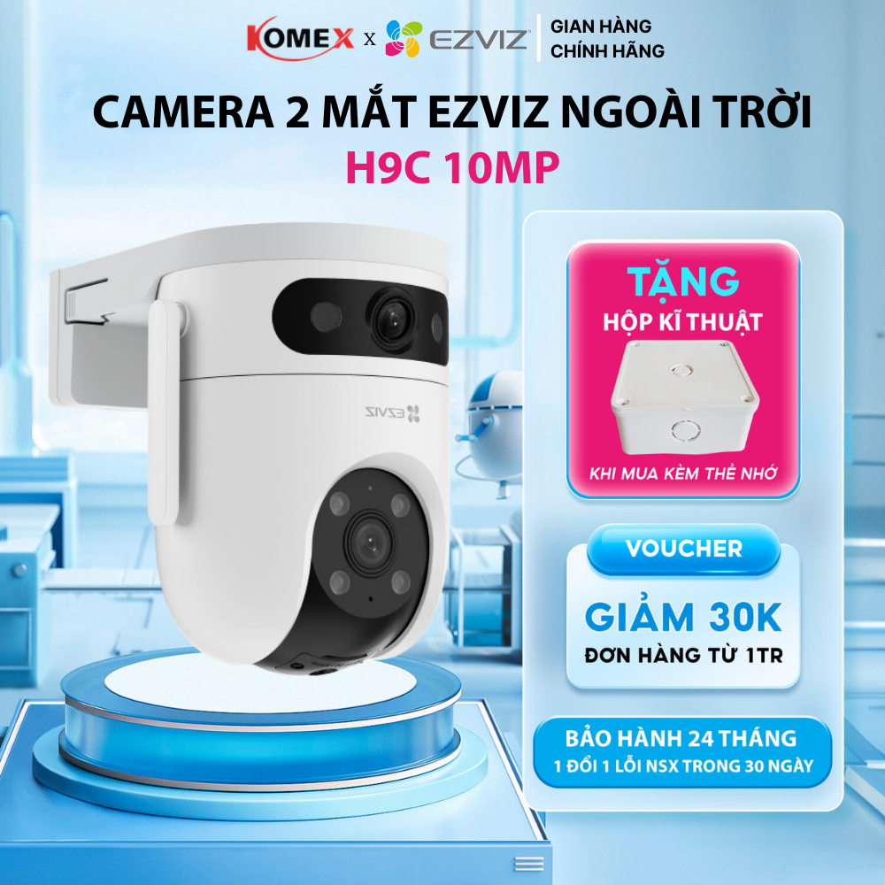 Camera wifi EZVIZ 2 mắt ngoài trời H9C 6MP/10MP 2K/3K đàm thoại 2 chiều ...