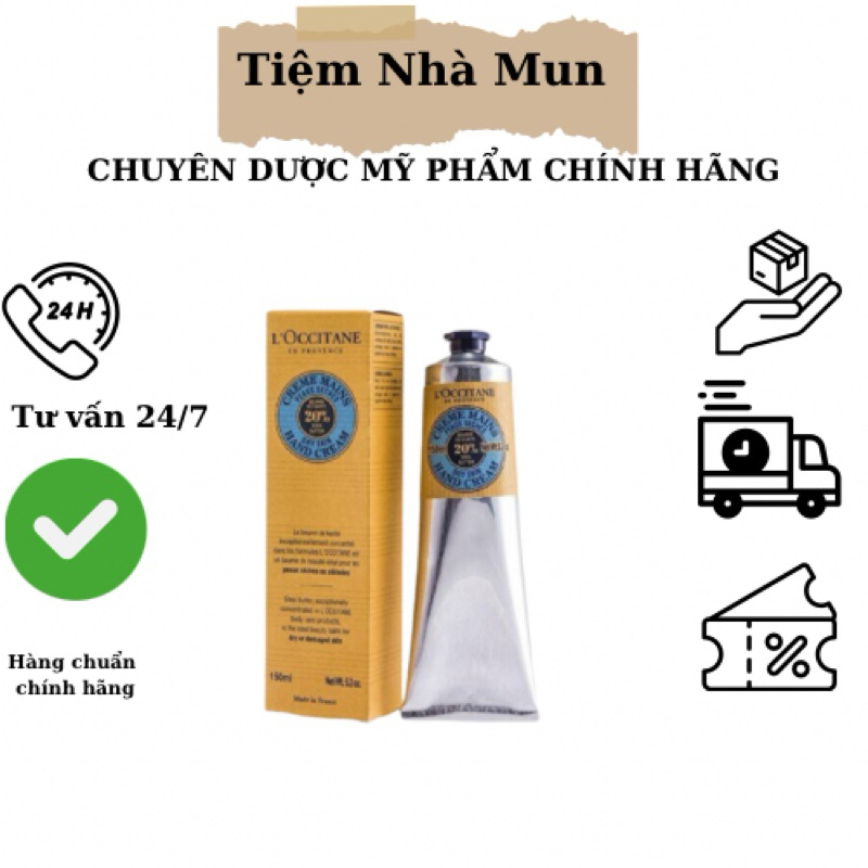 Kem Dưỡng Da Tay Bơ Đậu Mỡ 20% L'Occitane Shea Butter Hand Cream (150ml) /30ml | Shopee Việt Nam