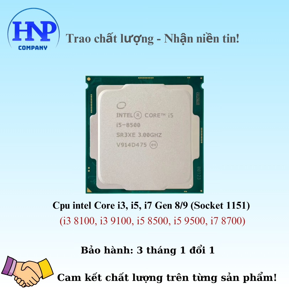 Cpu intel Core i3 8100, i5 8500, i7 8700 (Gen8,9) Socket 1151v2 Used | Shopee Việt Nam