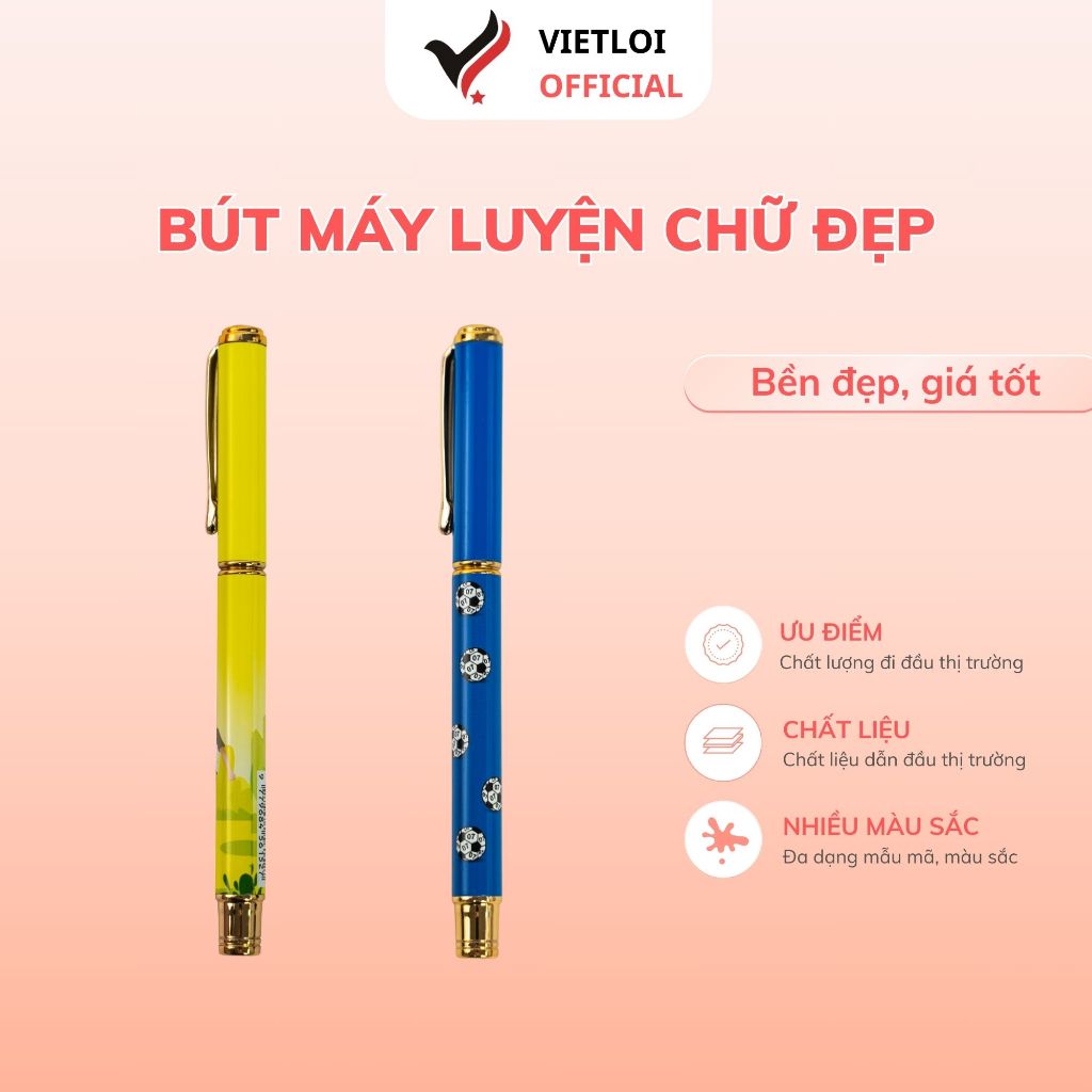 Bút máy VIỆT LỢI luyện chữ đẹp ngòi mài thanh đậm - VL68 | Shopee Việt Nam