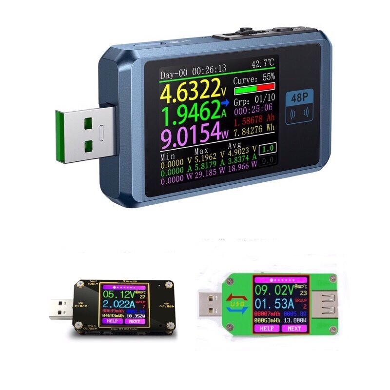 USB Kiểm Tra dòng sạc USB test FNB38 A3 UM24 FNIRSI FNB48P 6 Chữ Số Đa ...