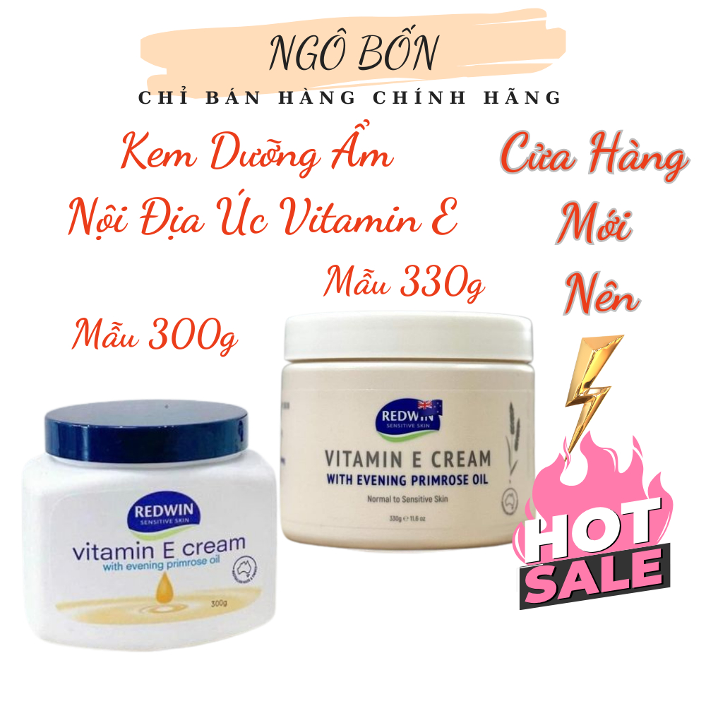 Kem Dưỡng Ẩm Sáng Da Vitamin E Redwin Nội Địa Úc Mẫu Mới 300g Và 330g ...