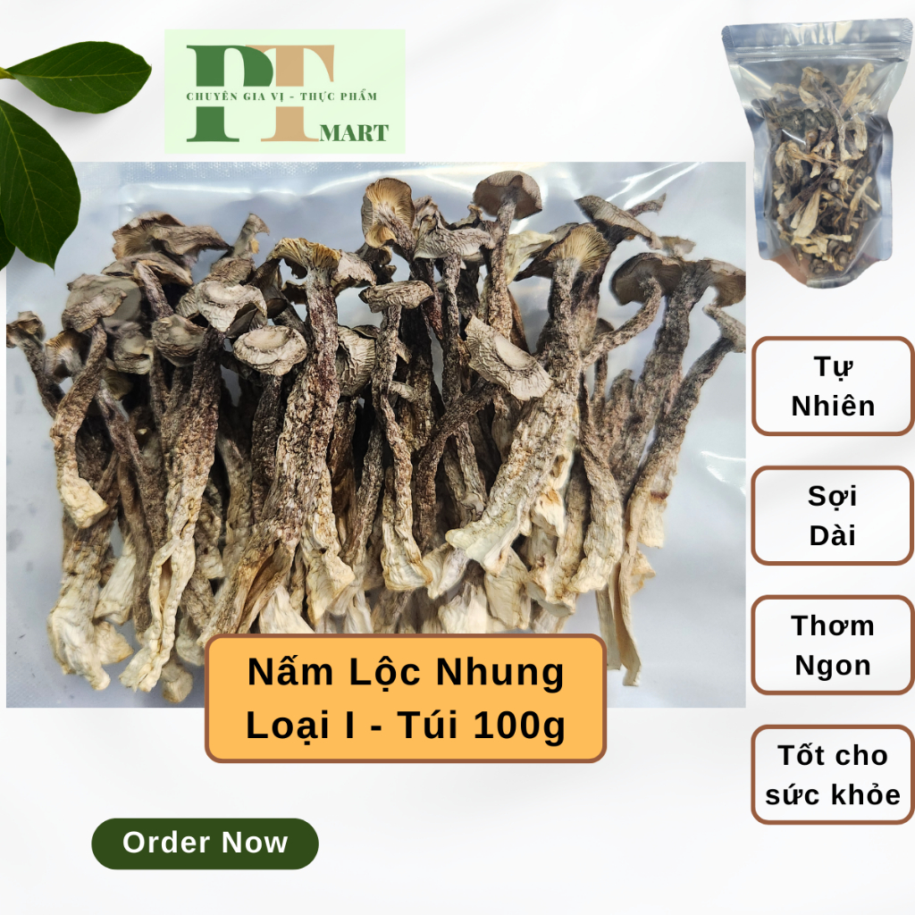 100g Nấm Lộc Nhung loại 1. Khô, Giòn, Thơm Ngon Bổ Dưỡng. Thích hợp Ăn ...