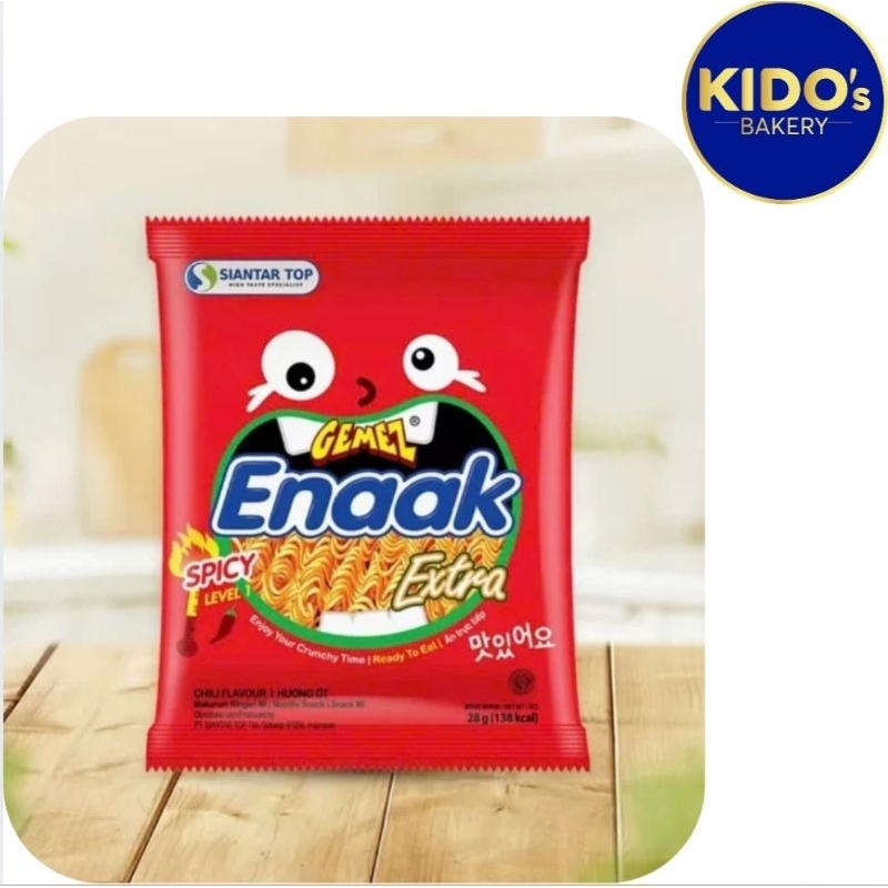 [ Bán Giá Sỉ ] Snack mì trẻ em Enaak Indonesia vị cay cấp độ 1 (20 gói ...