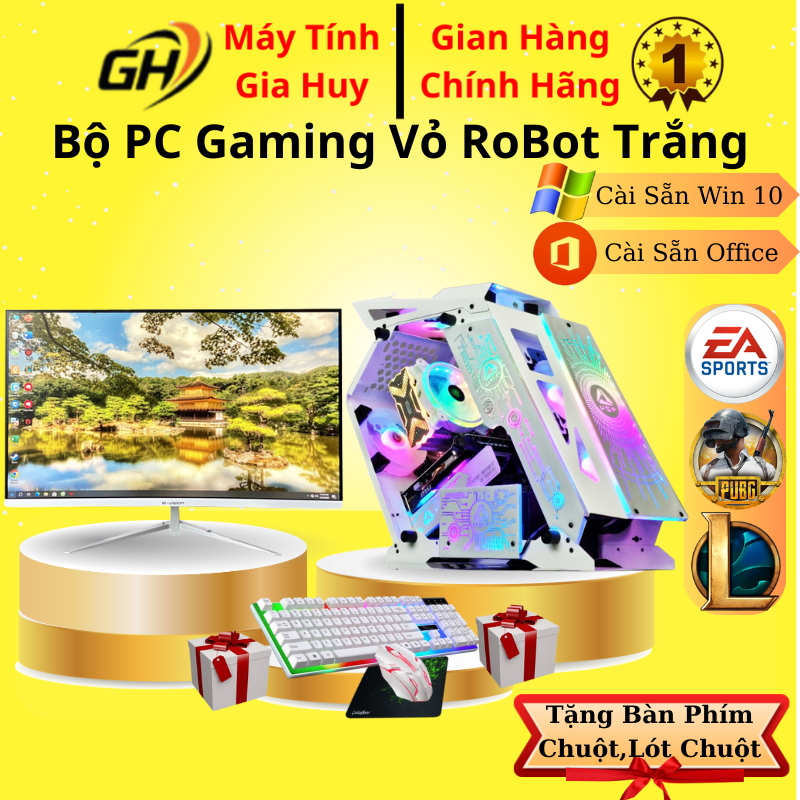 Bộ Máy Tính PC Case Gaming Robot Chơi Game Siêu Nhanh Chiến Mọi Game ...