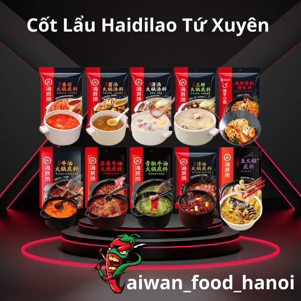 Cốt Lẩu Haidilao Chính Hãng - Cốt Lẩu Cay Tê Tứ Xuyên Đủ Vị - Gói To 50G - 150G - 220G - 500G ...