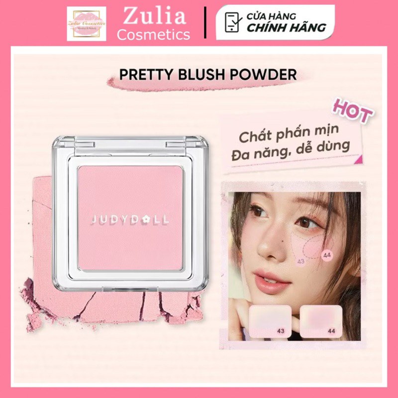 [JUDYDOLL] Phấn má hồng đơn sắc Judydoll Pretty Blush Powder Tự nhiên Phấn mịn Lên màu tốt 2g ...