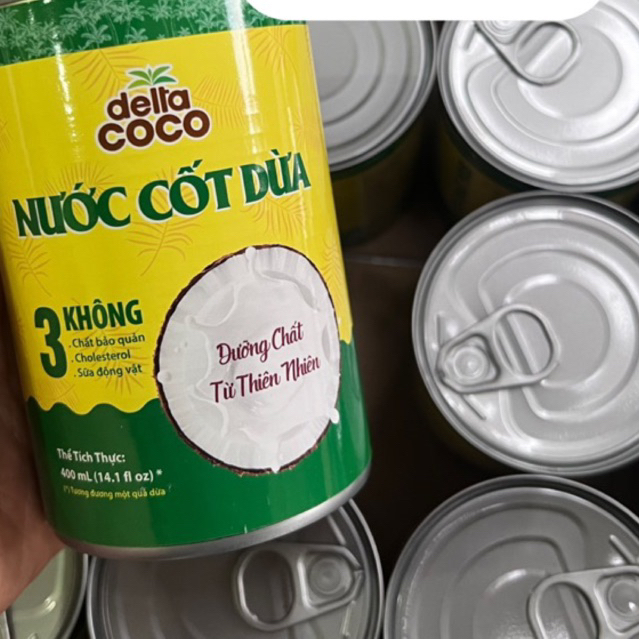 [chay/mặn][THÙNG 24 LON] Nước cốt dừa Delta Coco Bienco (lon 400ml ...