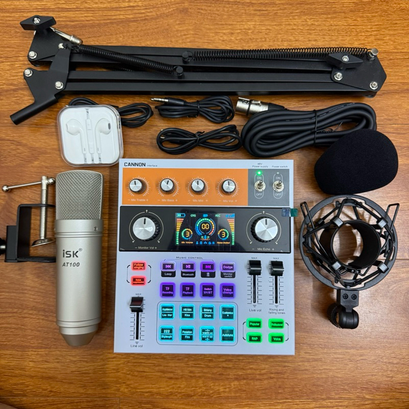 Hàng mới nhất bộ thu âm sound card C200 phiên bản 2024 kèm mic ISK ...