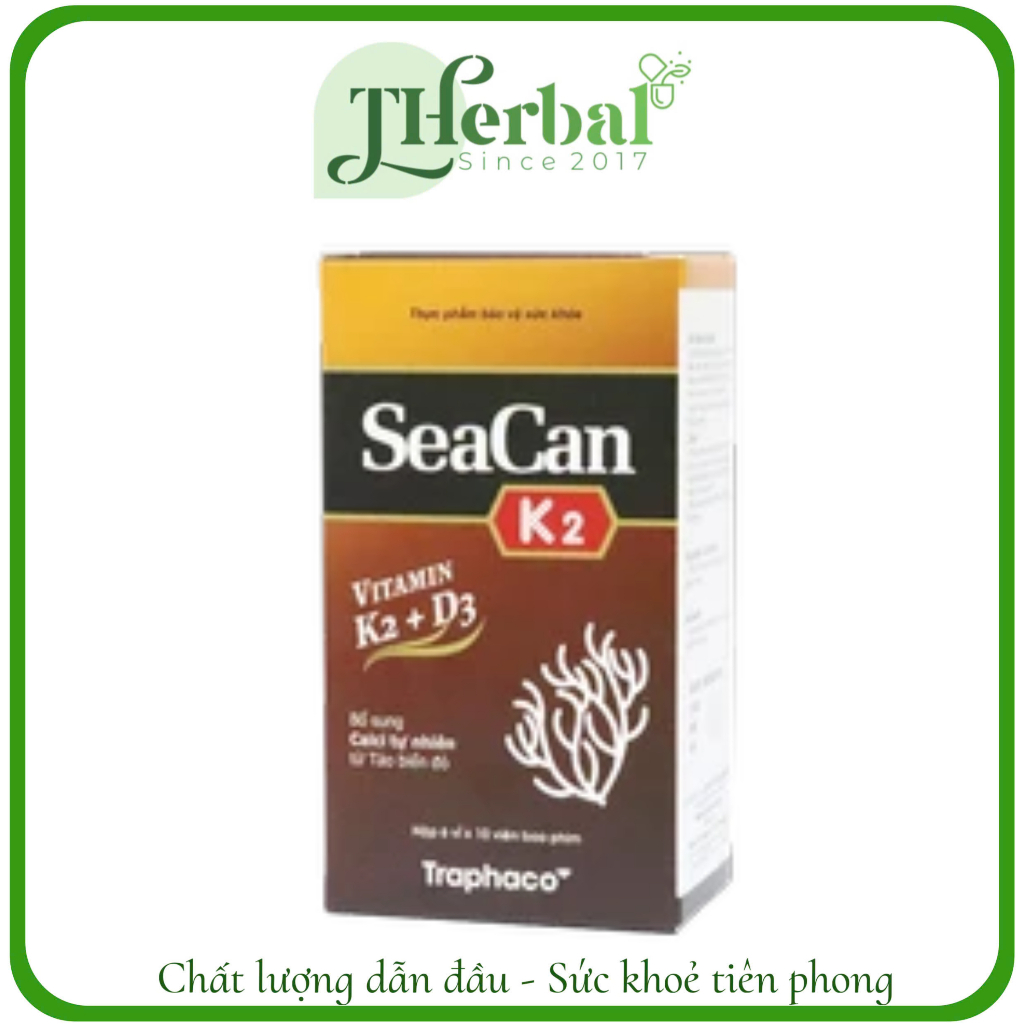 Canxi S e a c a n K2 Bổ Sung Canxi Tự Nhiên, Giảm Nguy Cơ Còi Xương, Loãng Xương Từ Tảo Biển Đỏ ...