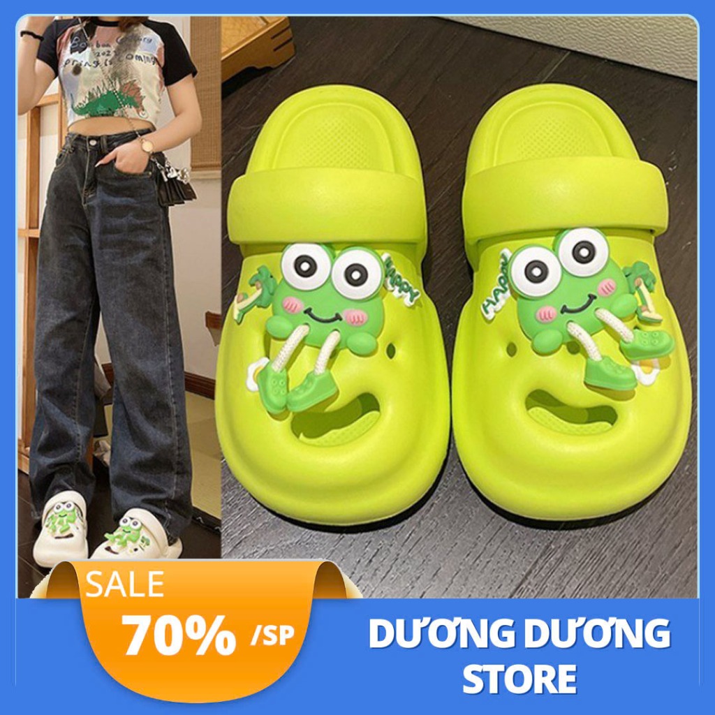 Dép nữ, Dép cross, Dép bánh mì, Dép sục sticker ếch xanh ngộ nghĩnh ...