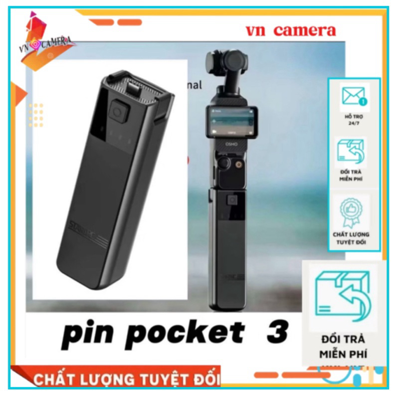 pin dự phòng pocket 3 dung lượng lớn 4000mah quay lâu hơn pin máy quay ...