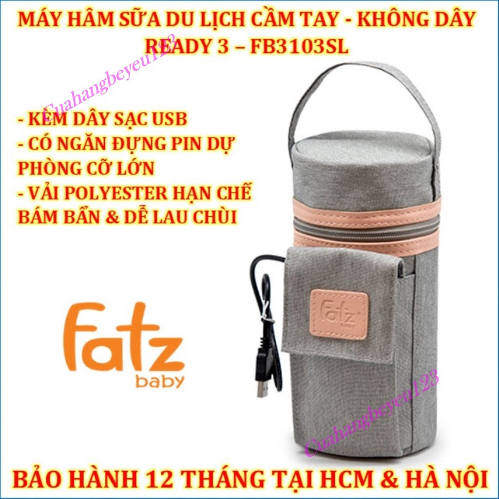 READY 3 - Túi vải ủ nóng bình sữa / Dụng cụ hâm sữa du lịch cầm tay Fatzbaby - Fatz FB3103SL ...