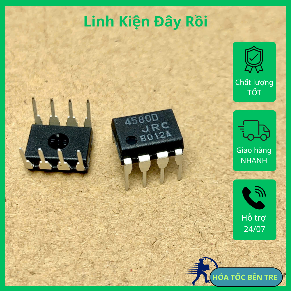4 cái IC Audio 4580D 4580 4580DJRC NJM4580D JRC4580D DIP-8 chính hãng ...